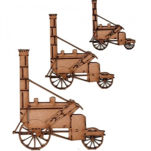 Wood Steam Train Shape 1 for altered art and craft projects